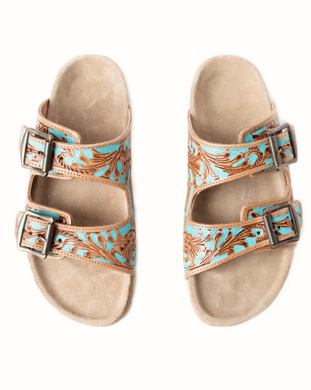 Falling Feather Tooled Sandals – My Pretty in Pink